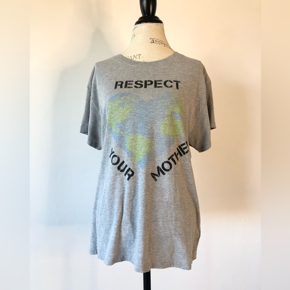 Daydreamer | Tops | Daydreamer Gray Respect Your Mother Tee Extra Ladge ...